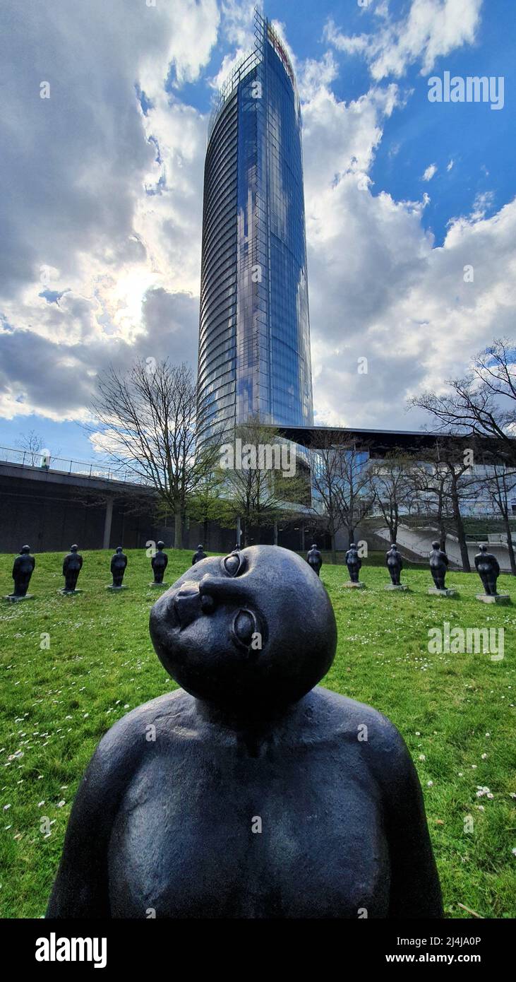Sculptures in Rheinaue Park, Bonn Stock Photo - Alamy