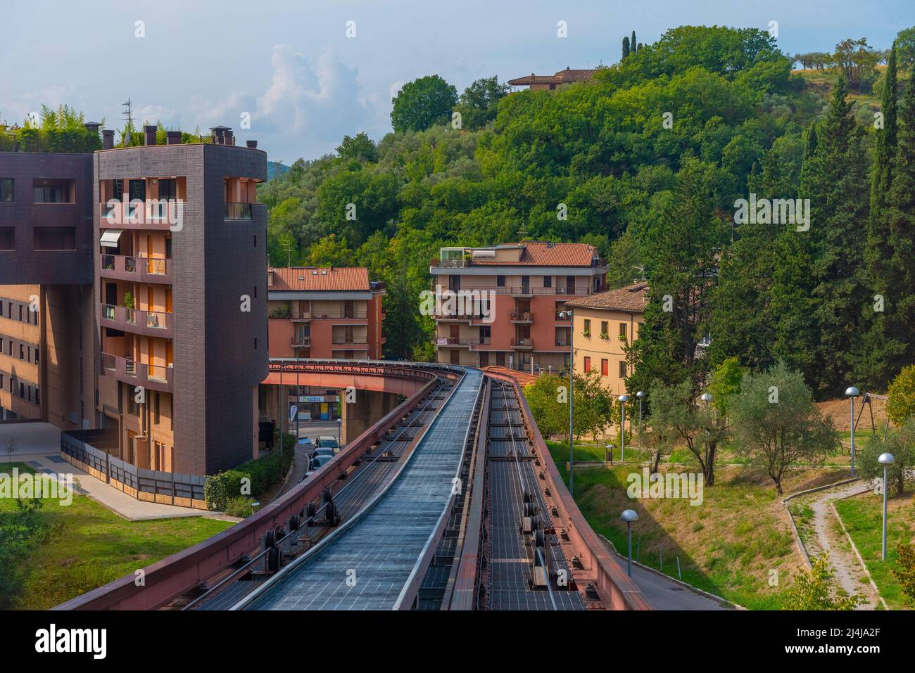 Minimetro railway in Italian town Perugia Stock Photo - Alamy
