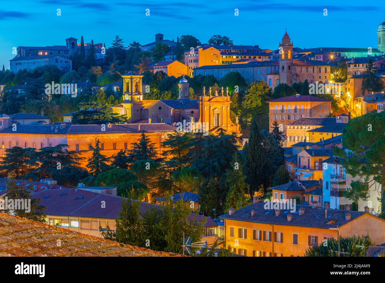 Perugia cityscape aerial panorama basilica hi-res stock photography and ...