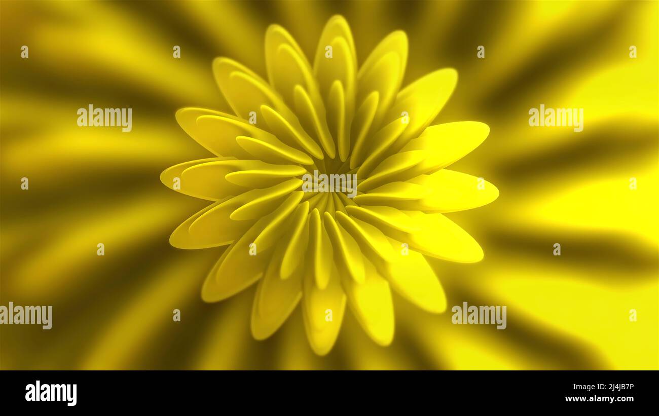 Beautiful hypnotic flower pattern. Motion. Beautifully rotating flower on isolated background ...