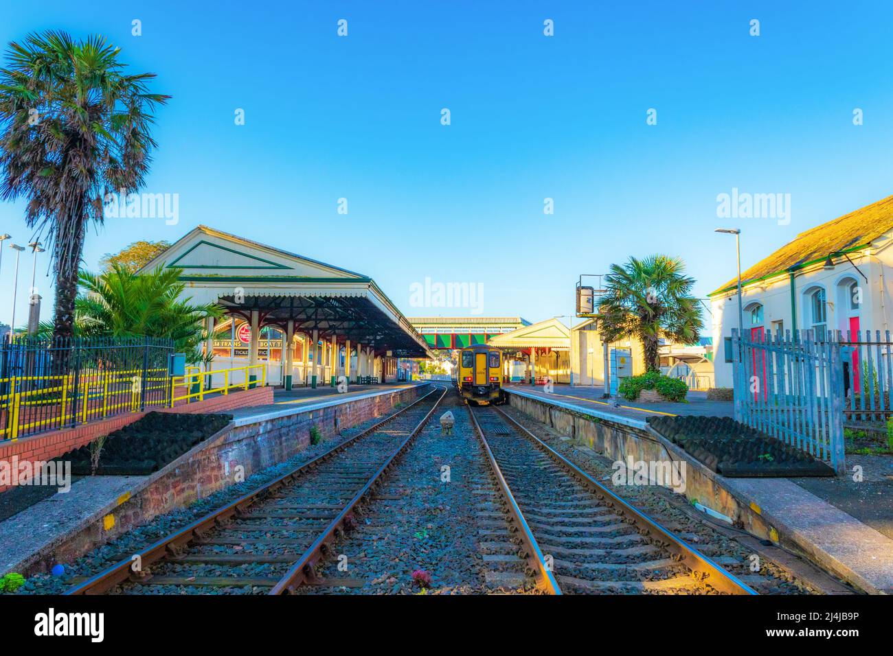 View of Paignton railway station-it serves the town and seaside resort ...