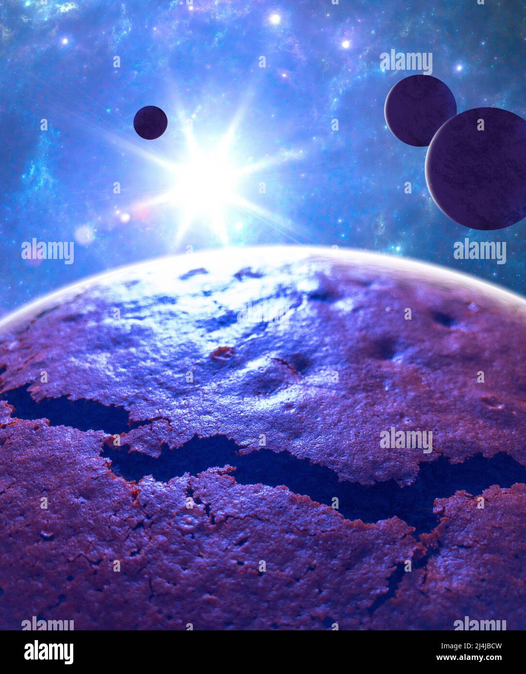 Planets and exoplanets of unexplored galaxies, black hole. Sci-Fi. New ...