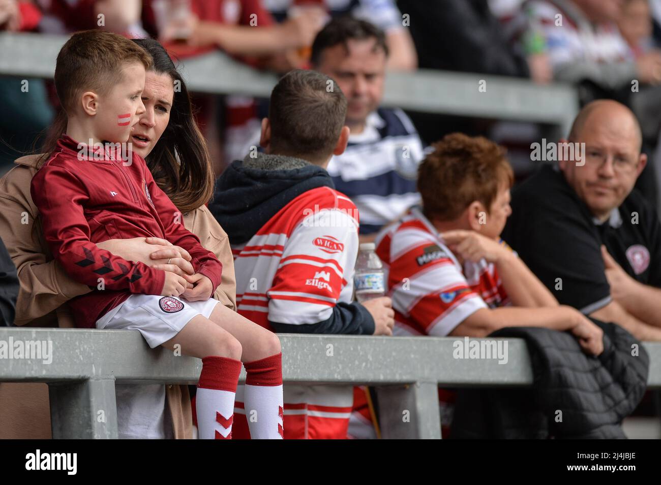 St. Helens, England - 15th April 2022 - Wigan Warriors fans. Rugby ...