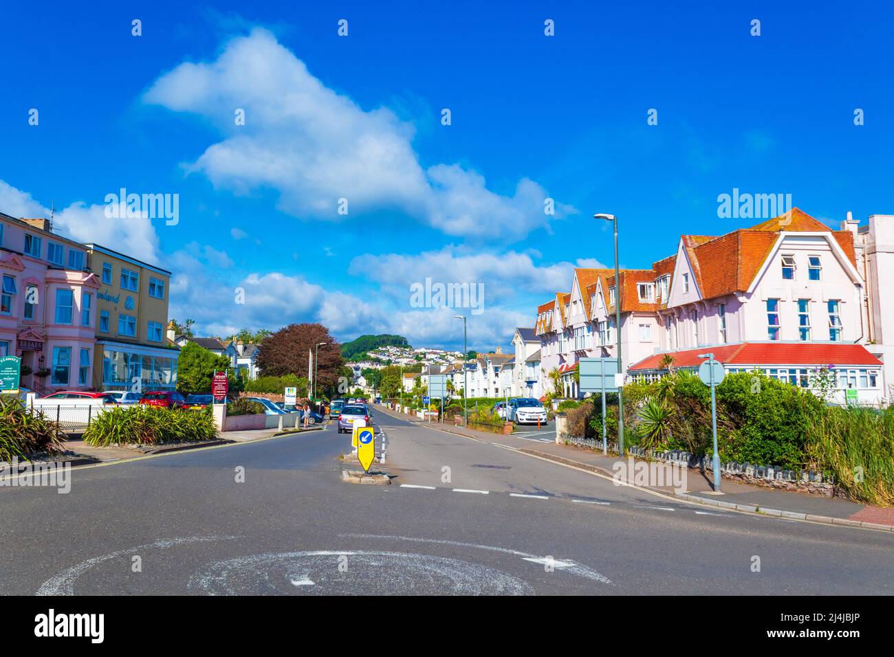Historic buildings on the seafront at paignton hi-res stock photography ...