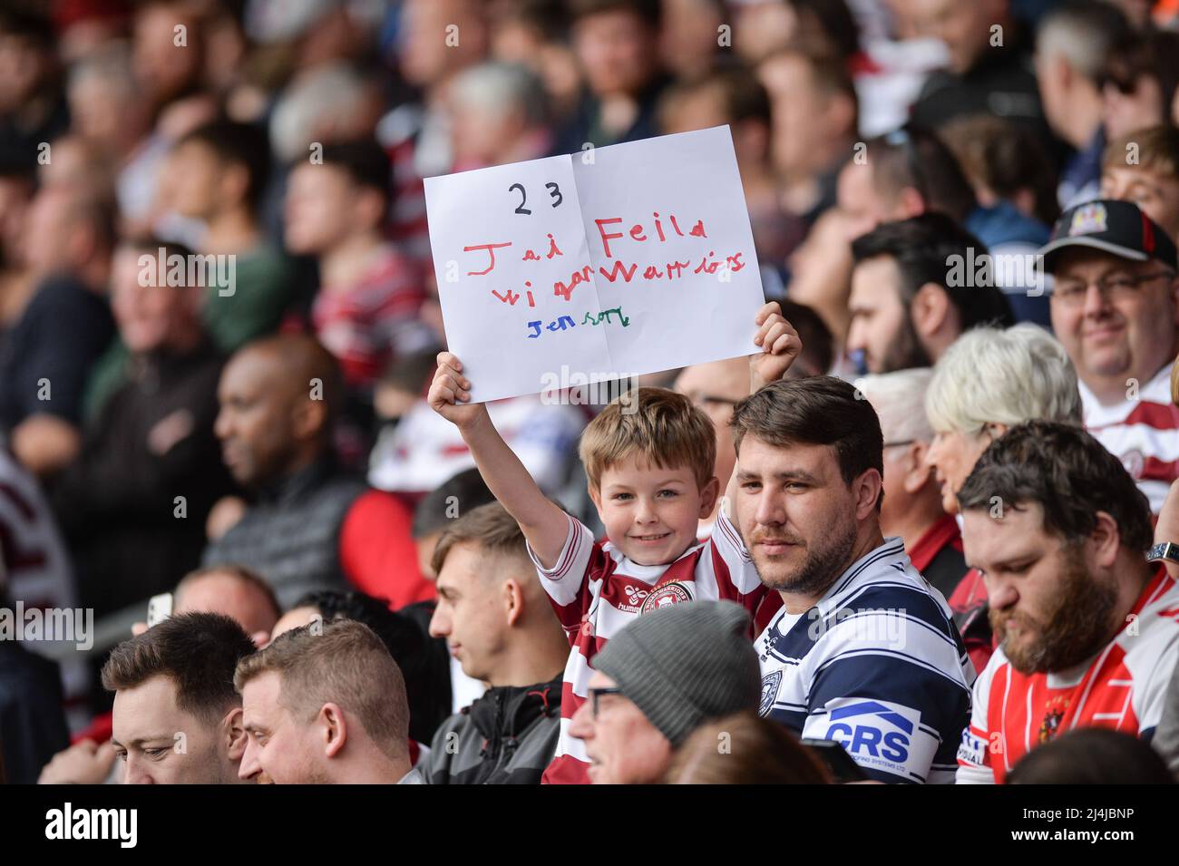 St. Helens, England - 15th April 2022 - Wigan Warriors fans. Rugby ...