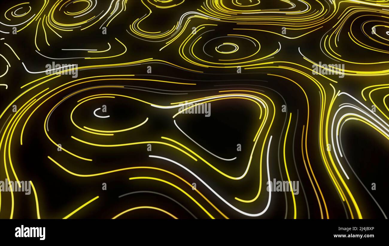 Background. Motion. White lines in the abstraction next to which yellow ...