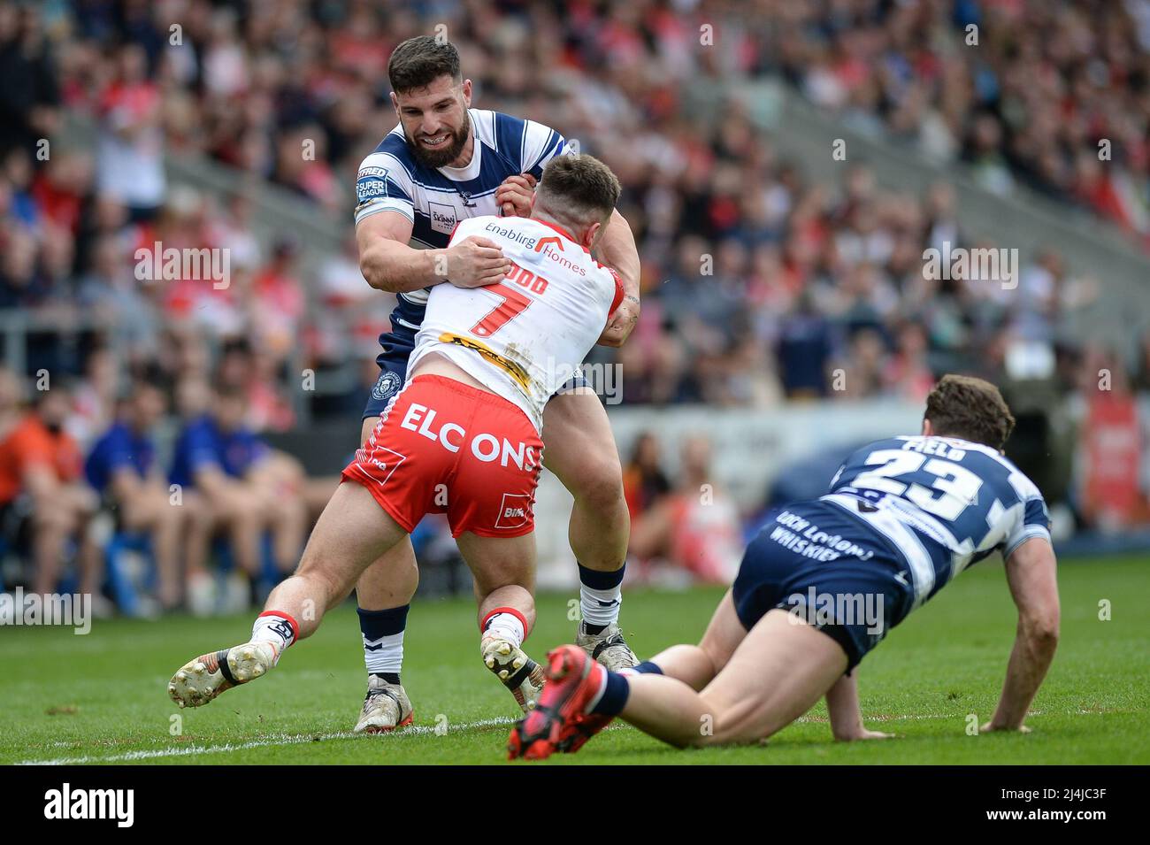 St. Helens, England - 15th April 2022 - Abbas Miski of Wigan Warriors ...
