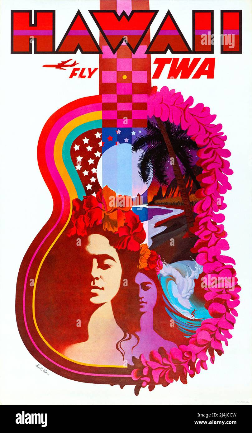 Maui poster retro hi-res stock photography and images - Alamy