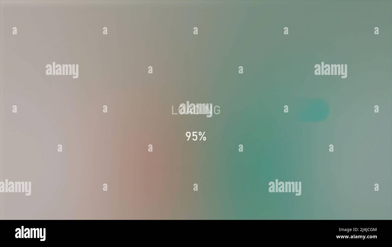 Animation of line progress bar with percent counter on gradient pink ...