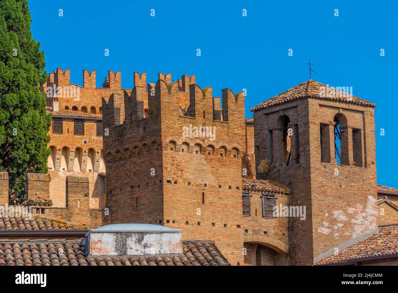 Fortification of the Gradara castle in Italy Stock Photo - Alamy