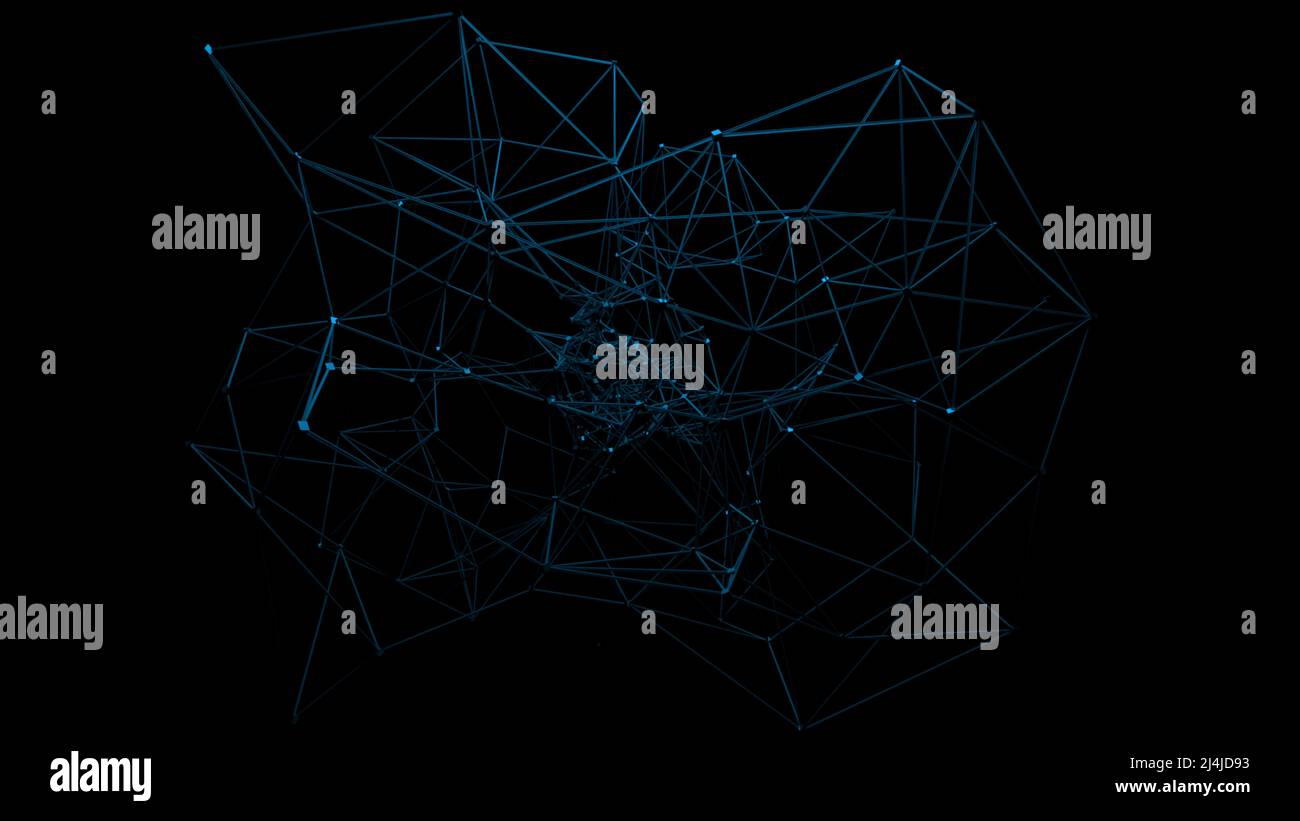 Abstract Plexus Seamless Loop Background With Connected Dots And Lines Design Artificial