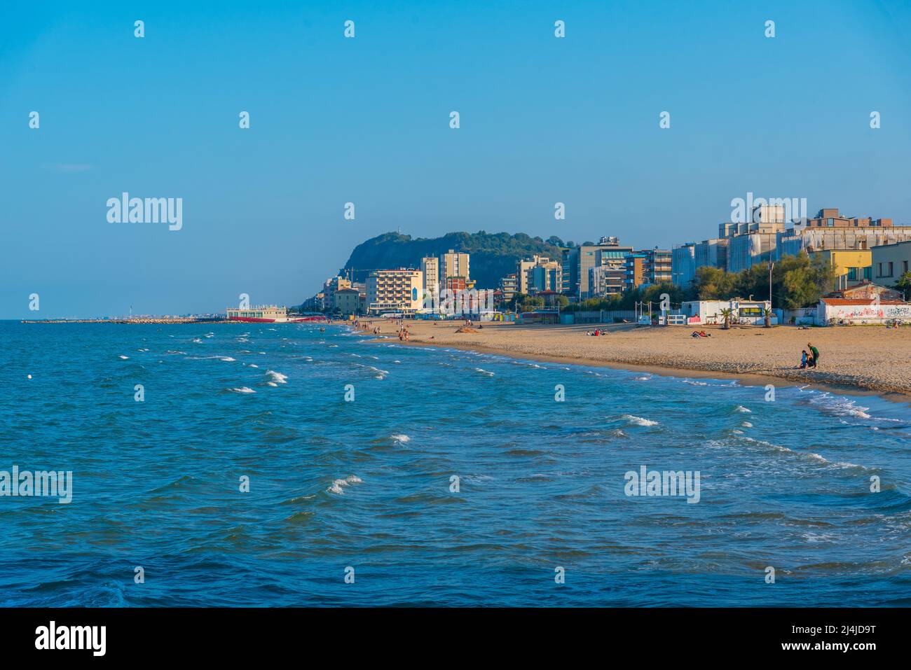Seaside view of the Italian town Pesaro Stock Photo - Alamy