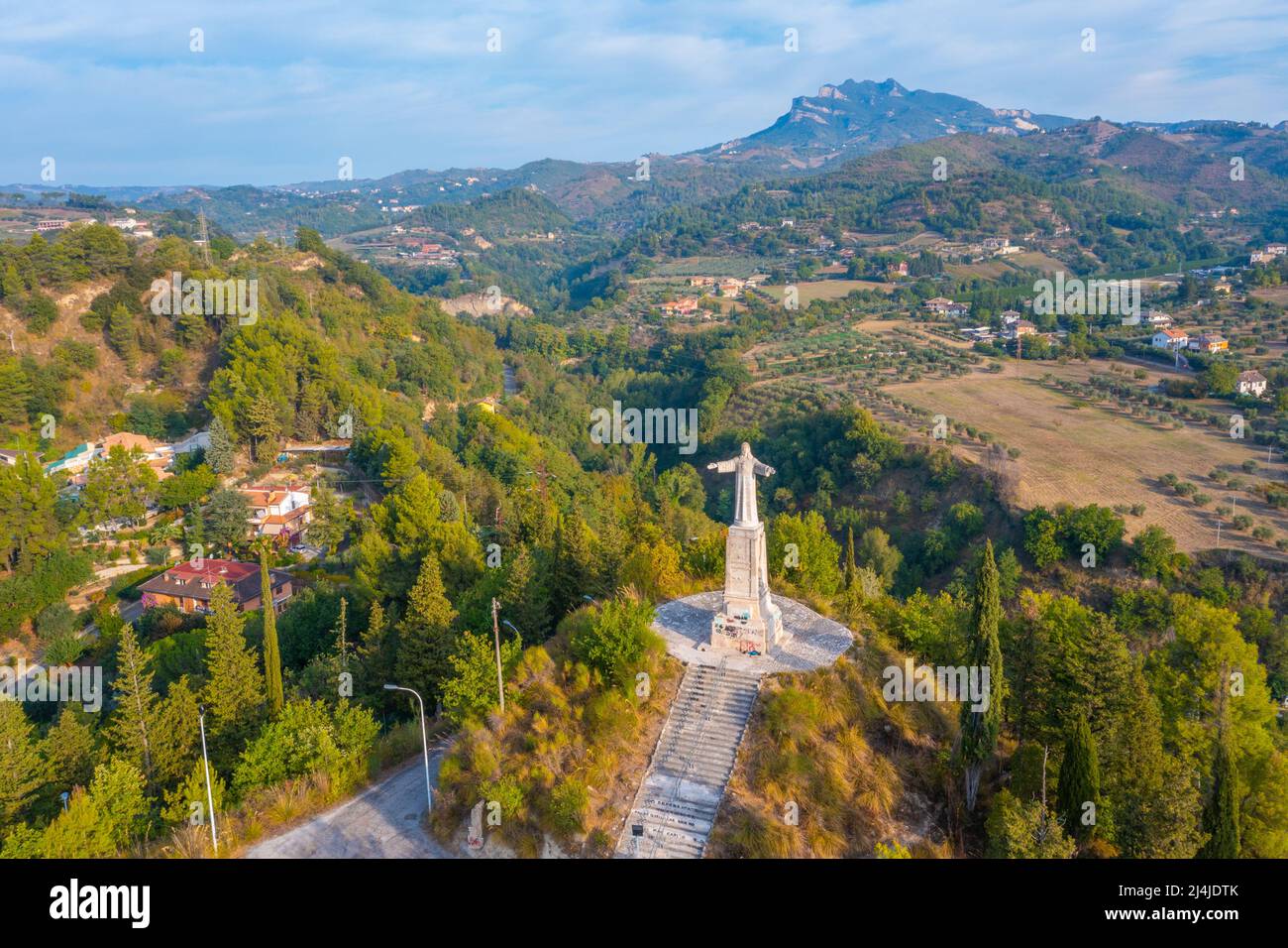 Statue of Jesus Christ the Redeemer at Ascoli Piceno in Italy Stock ...