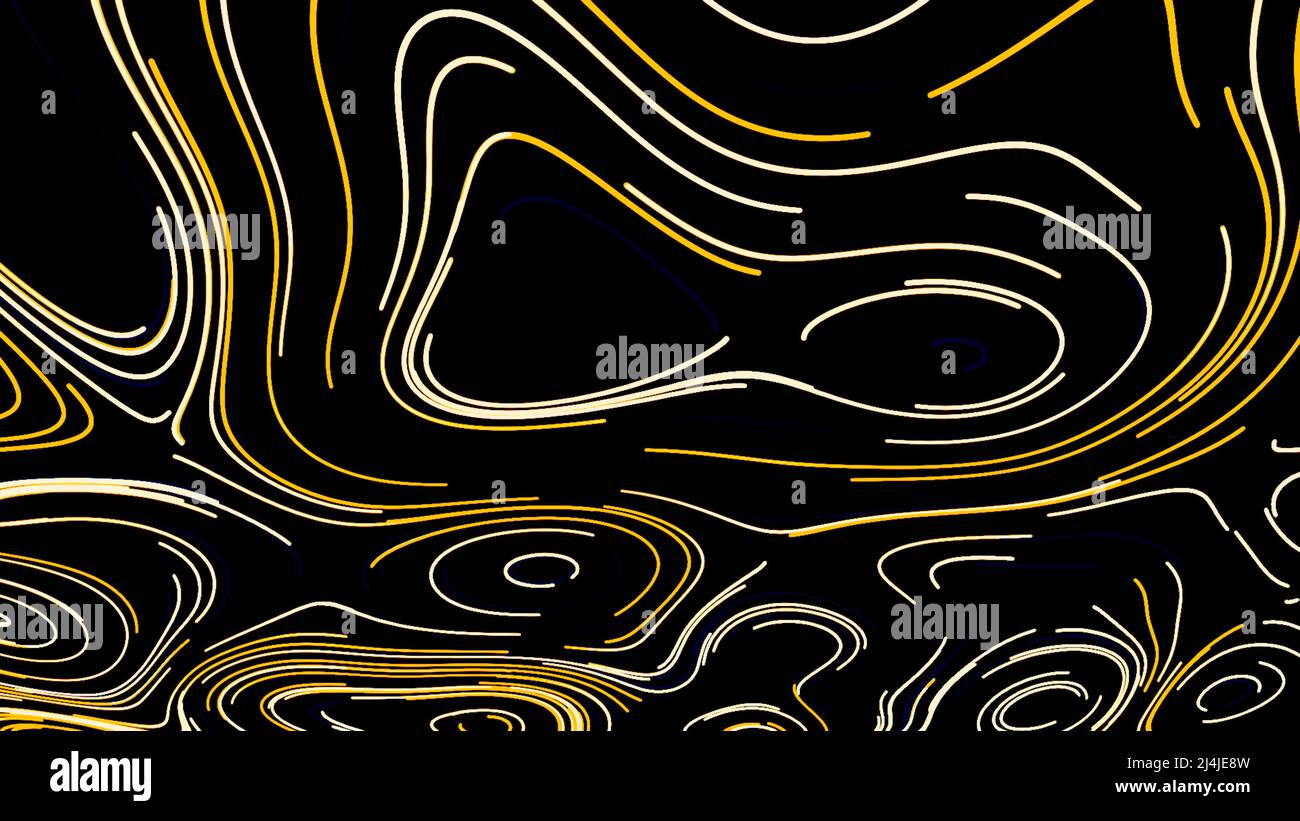 Topographic neon contours of lines. Motion. Colored neon lines slowly ...