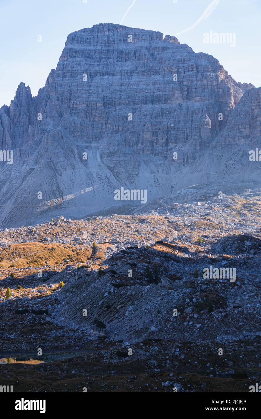 The breathtaking landscapes of the Dolomites during a beautiful early ...