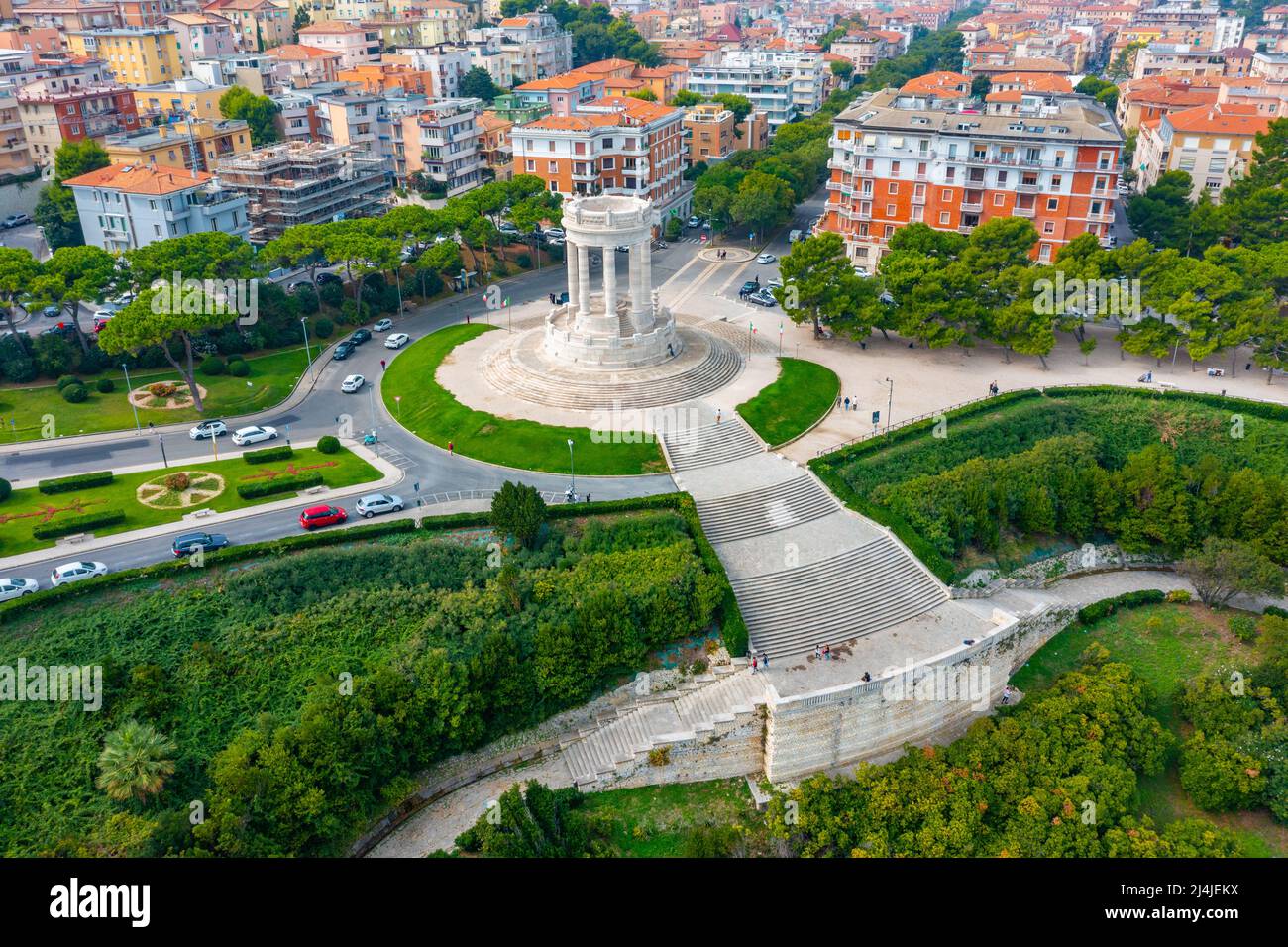 Aerial view of war memorial in the Italian town Ancona Stock Photo - Alamy