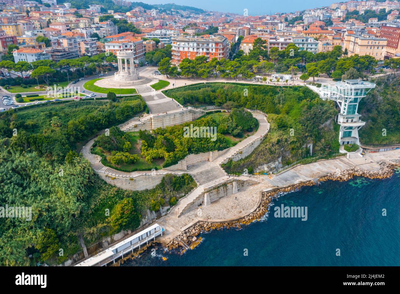Aerial view of war memorial in the Italian town Ancona Stock Photo - Alamy