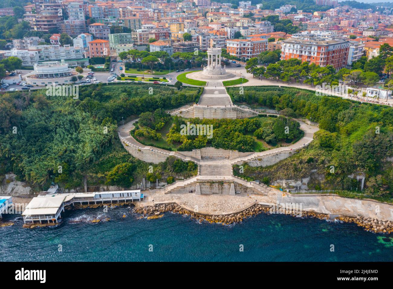Aerial view of war memorial in the Italian town Ancona Stock Photo - Alamy