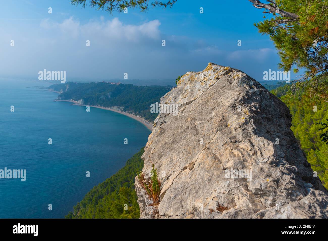 Aerial view of beaches at Sirolo in Italy Stock Photo - Alamy