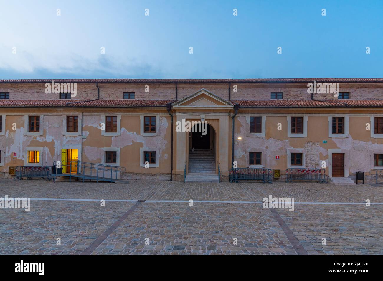 Sunset view of Mole Vanvitelliana fortress in Ancona, Italy Stock Photo ...