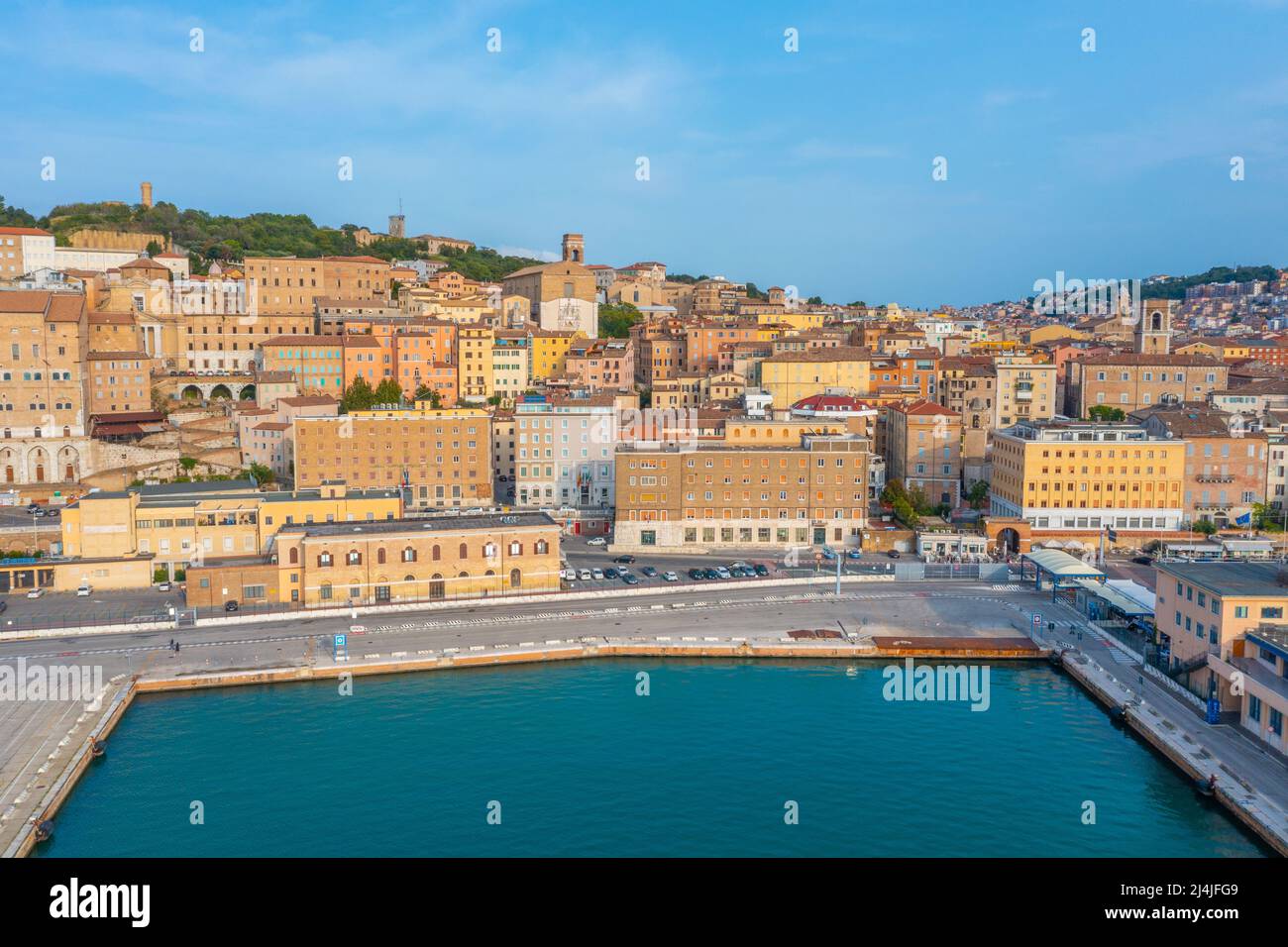 Cityscape of Italian town Ancona Stock Photo - Alamy