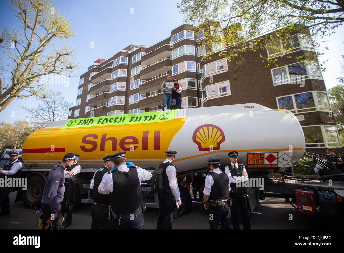 London, England, UK. 16th Apr, 2022. Extinction Rebellion activists ...