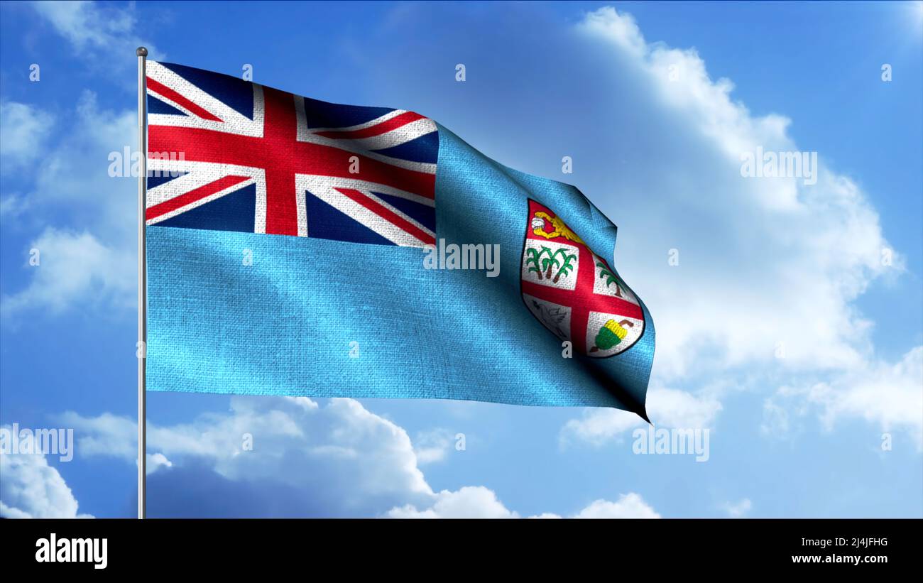 Waving flag fiji animation hi-res stock photography and images - Alamy
