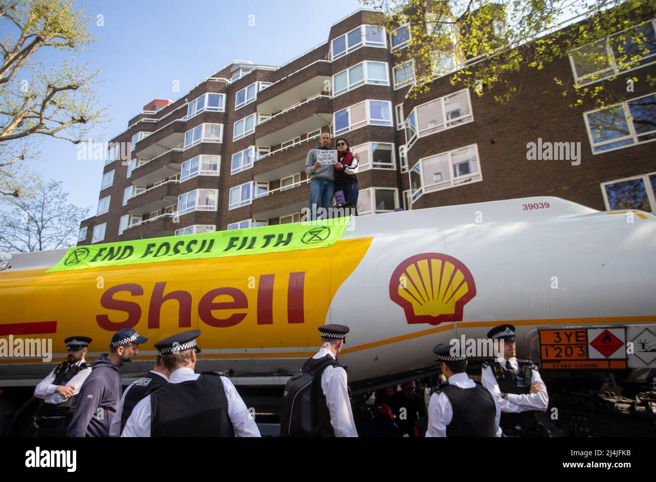 London, England, UK. 16th Apr, 2022. Extinction Rebellion activists ...