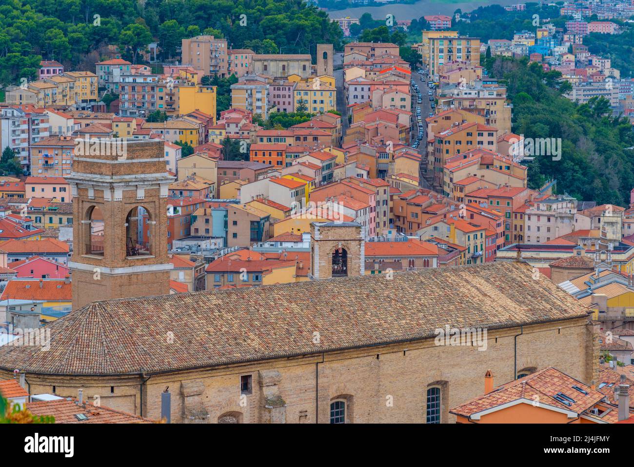 Aerial view of Italian town Ancona Stock Photo - Alamy