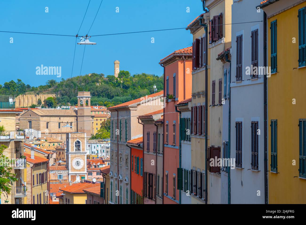Aerial view of Italian town Ancona Stock Photo - Alamy