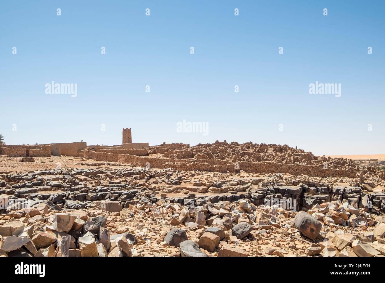 Mauritania, Ouadane, World Heritage village Stock Photo - Alamy