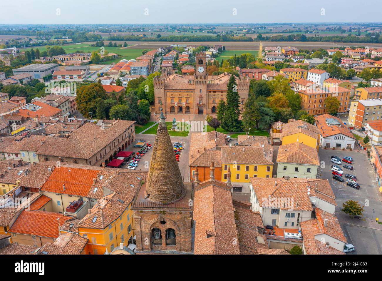 Aerial view of city center of Busseto, Italy Stock Photo - Alamy