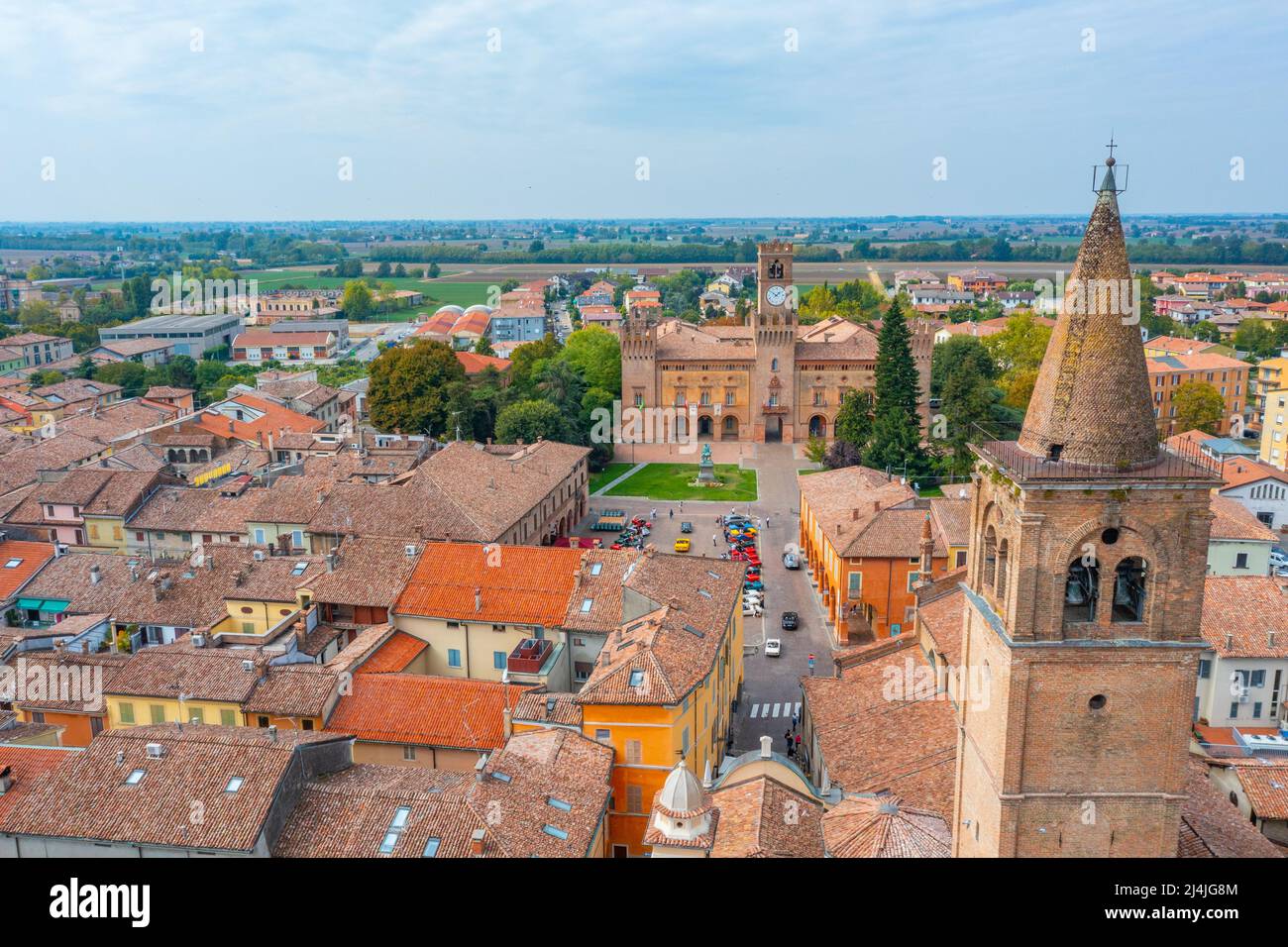 Aerial view of city center of Busseto, Italy Stock Photo - Alamy