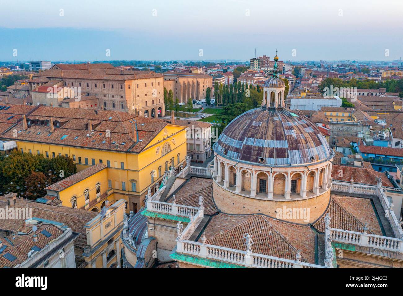 Aerial view of Italian town Parma Stock Photo - Alamy