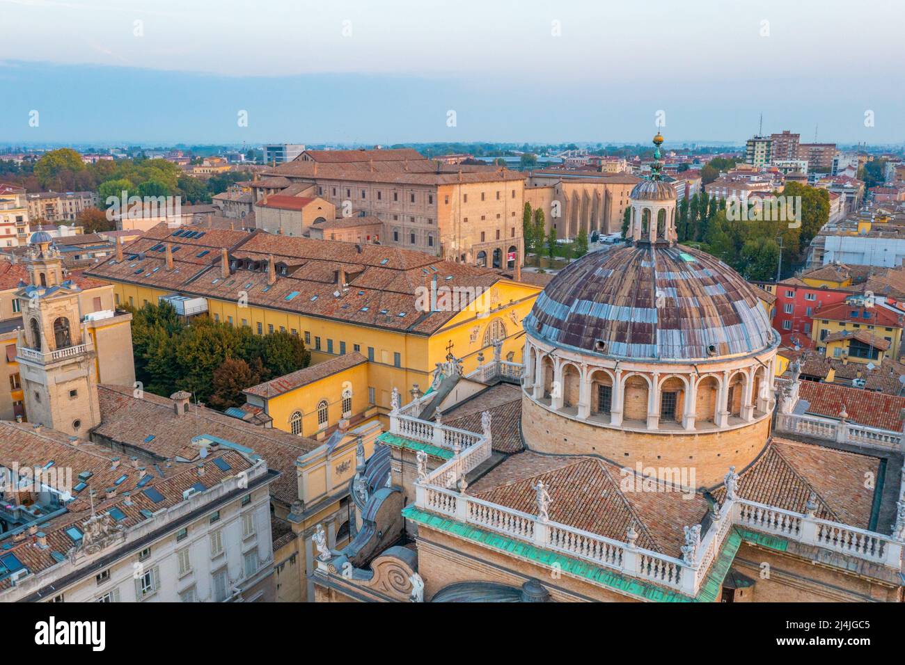 Aerial view of Italian town Parma Stock Photo - Alamy