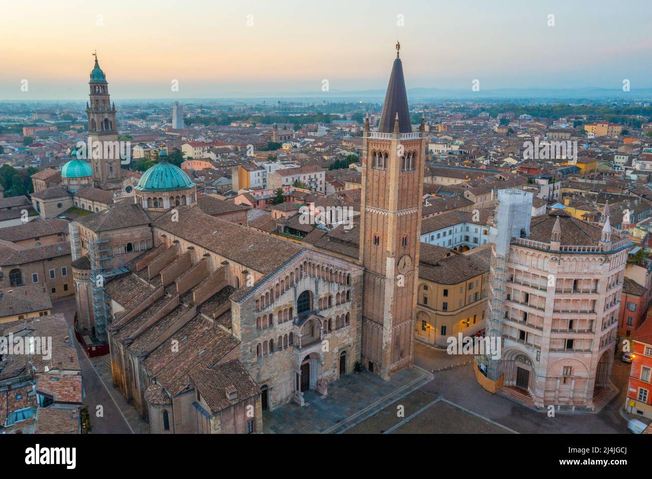 Sunrise view of the Cathedral of Parma in Italy Stock Photo - Alamy