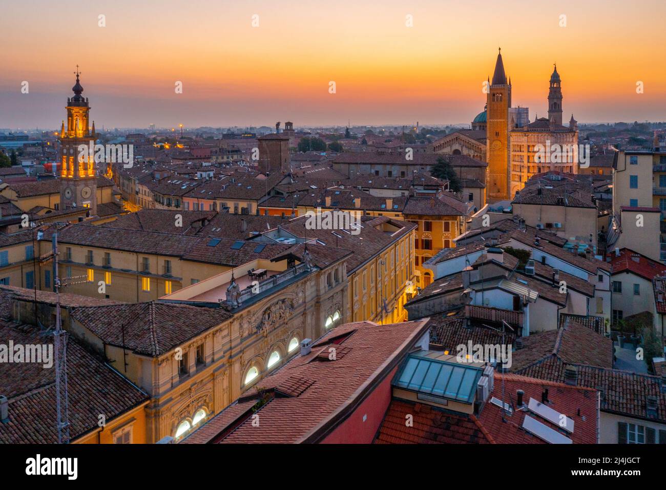 Aerial view of Italian town Parma Stock Photo - Alamy
