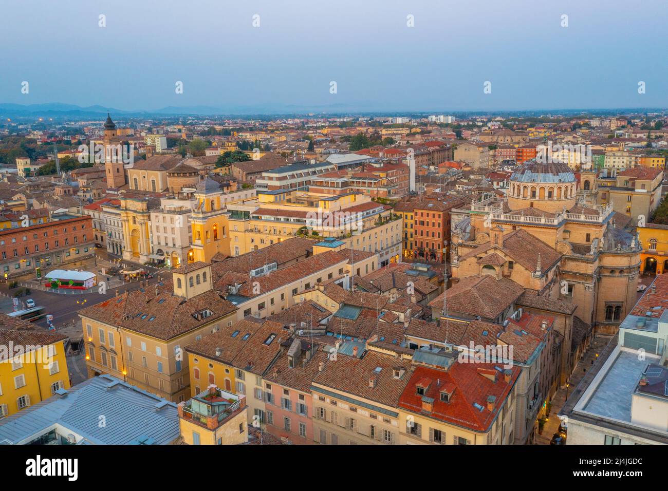 Aerial view of Italian town Parma Stock Photo - Alamy
