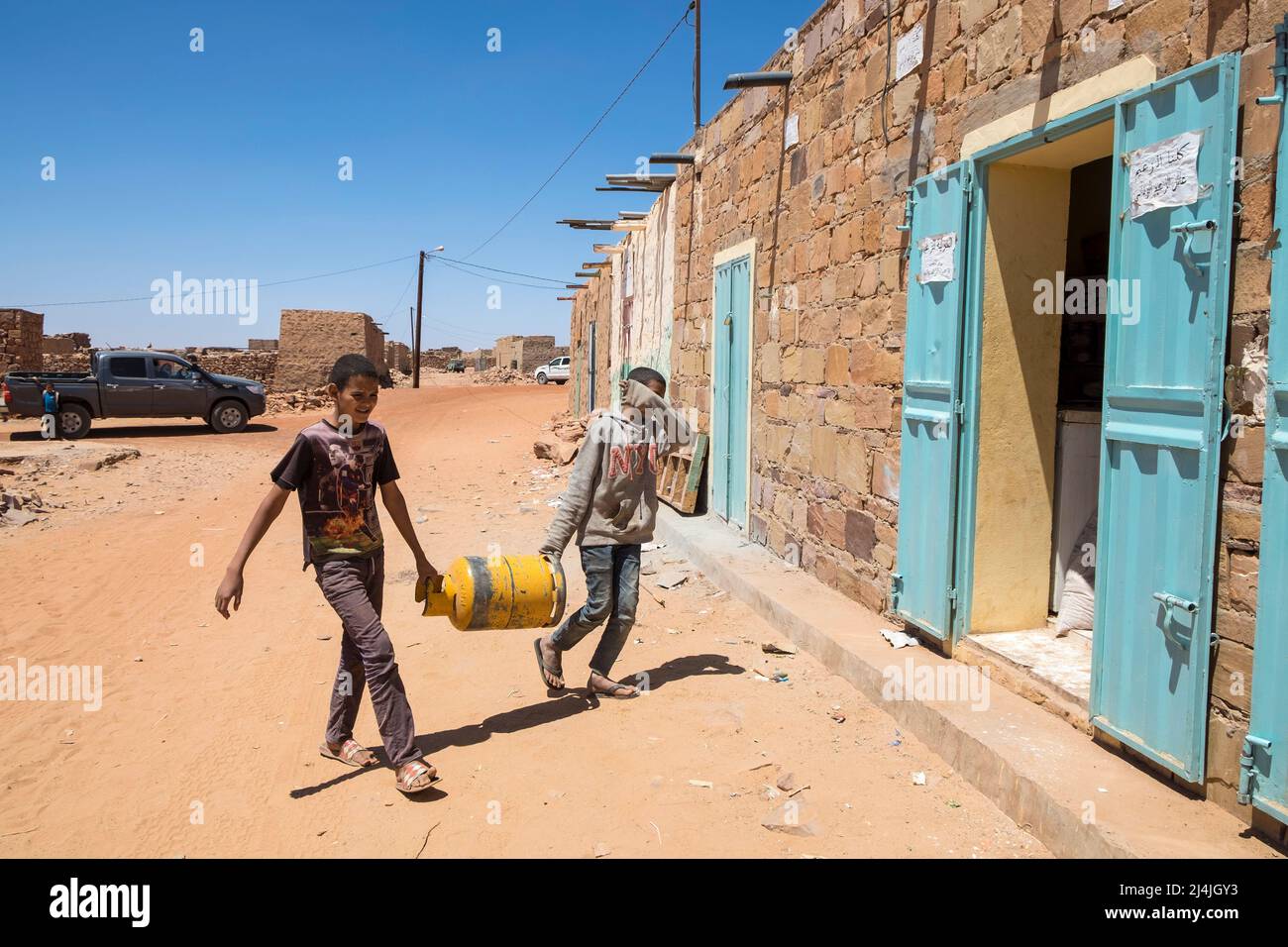 Mauritania, Ouadane, World Heritage village Stock Photo - Alamy