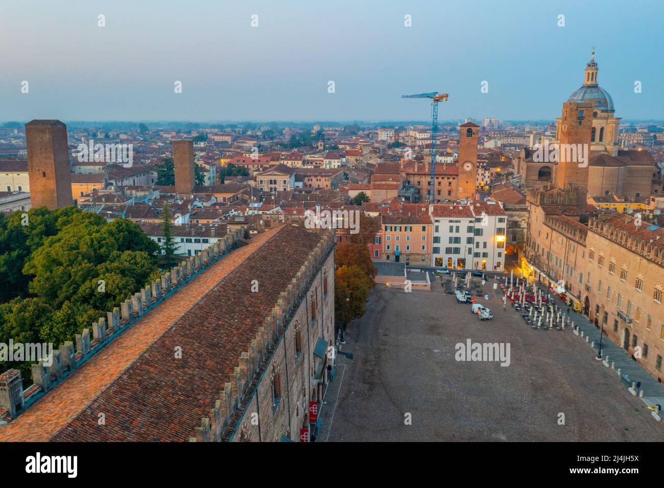 Piazza Sordello in Italian town Mantua Stock Photo - Alamy