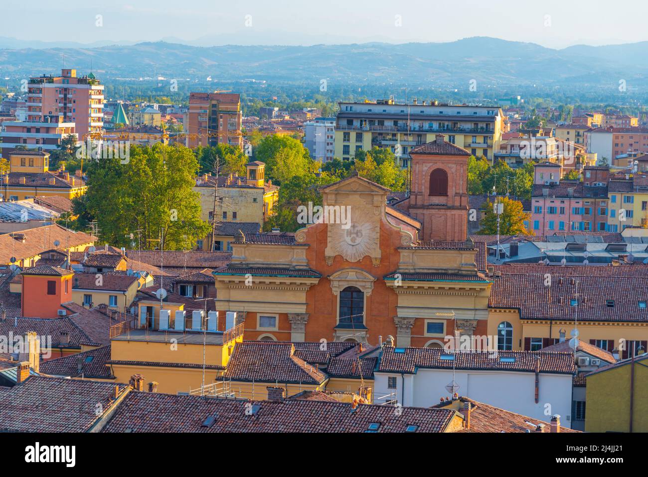 Aerial view of Italian town Modena Stock Photo - Alamy