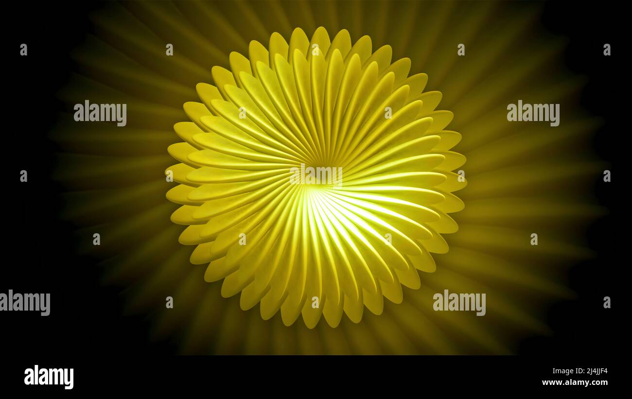 Animation of moving flower pattern with golden color. Motion. Golden ...