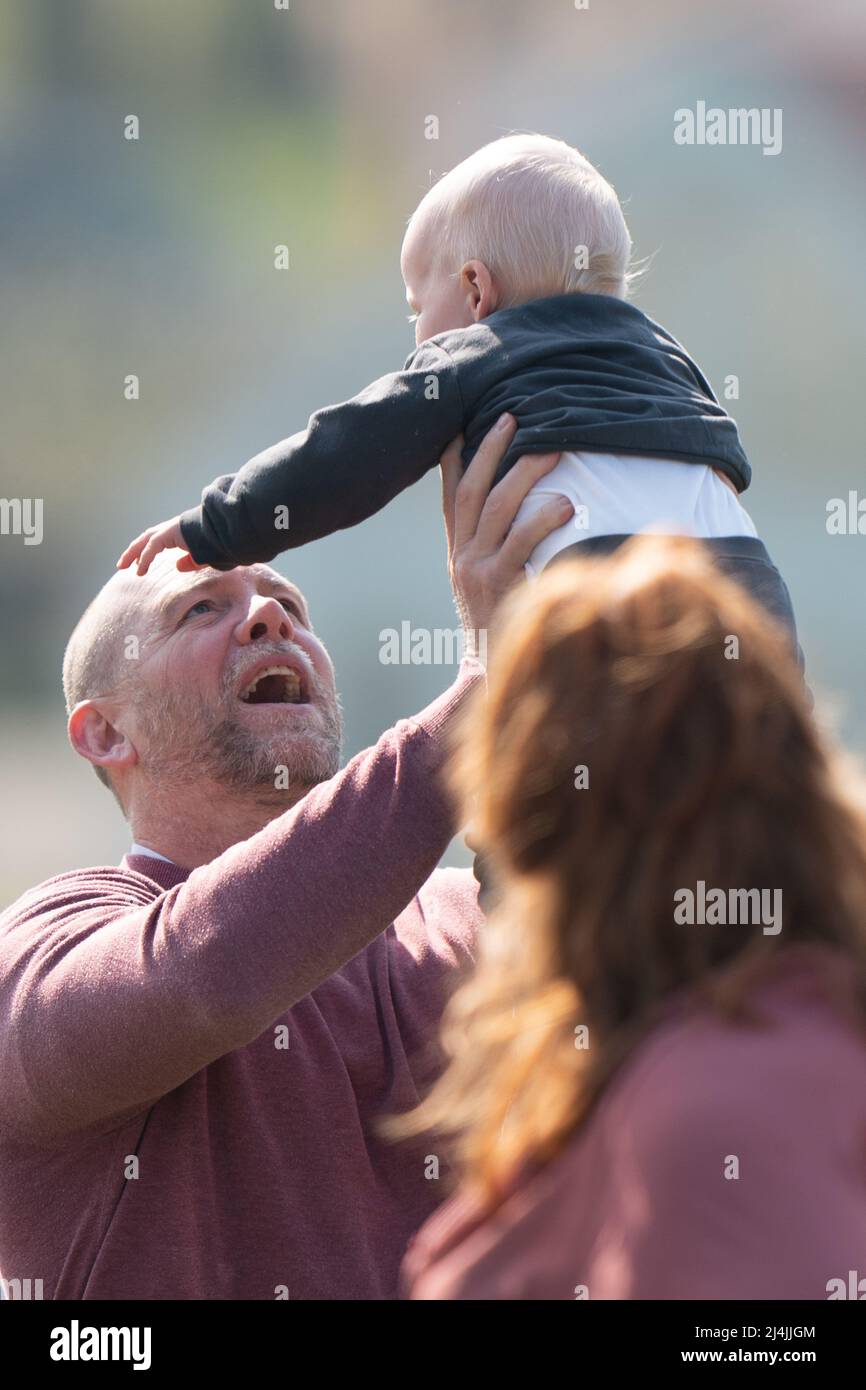 Mike Tindall with his son Lucas at the Barefoot Retreats Burnham Market ...