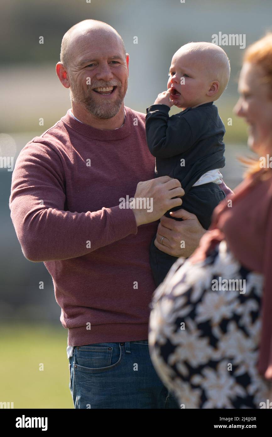 Mike Tindall with his son Lucas at the Barefoot Retreats Burnham Market ...