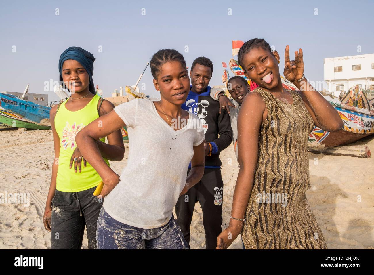 Mauritania, Nouakchott, fish market on the shores of the Atlantic ocean ...