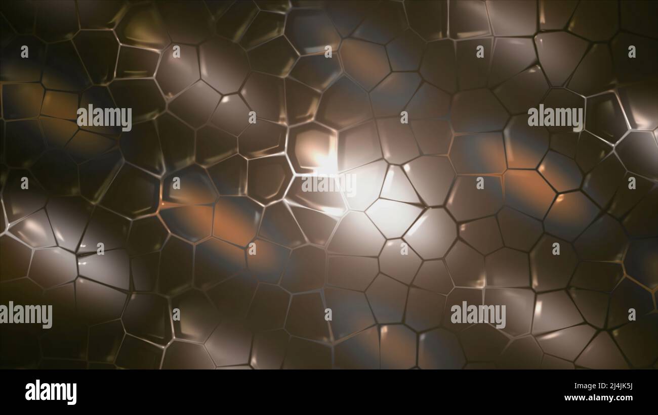 Technological looping background with transforming connected hexagons ...