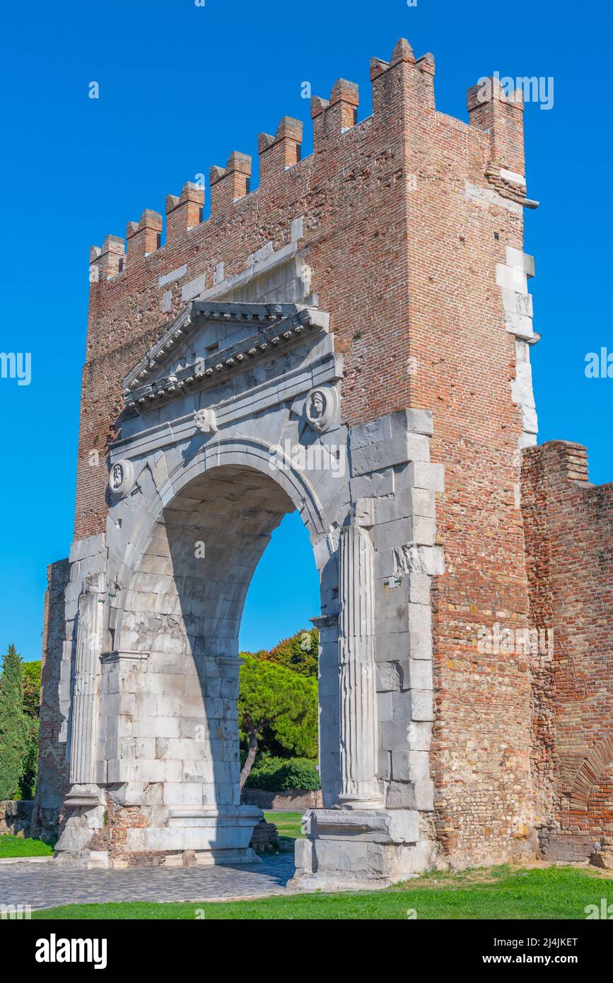 Arch of Augustus in Rimini, Italy Stock Photo - Alamy