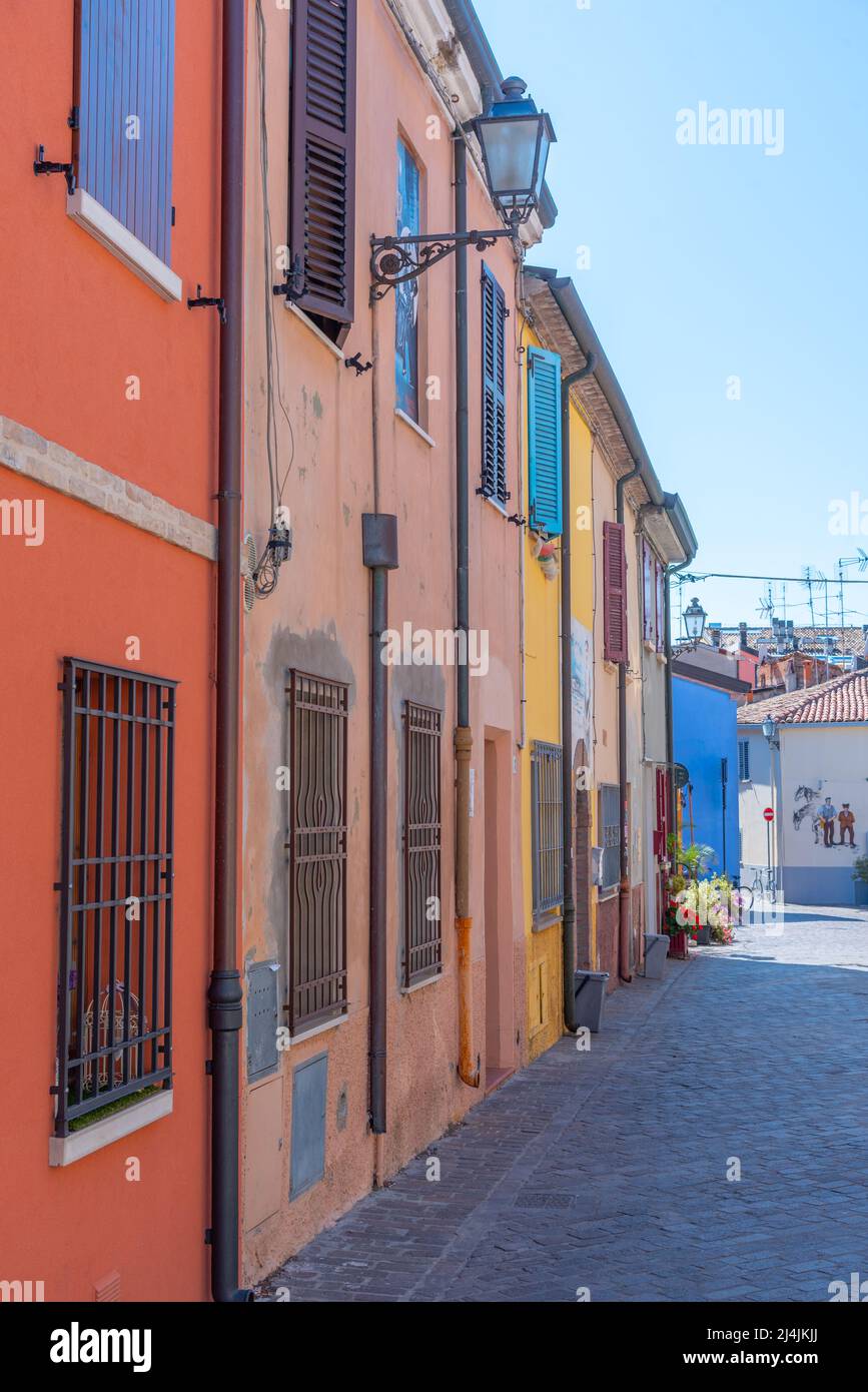 colorful street in the italian city rimini Stock Photo - Alamy