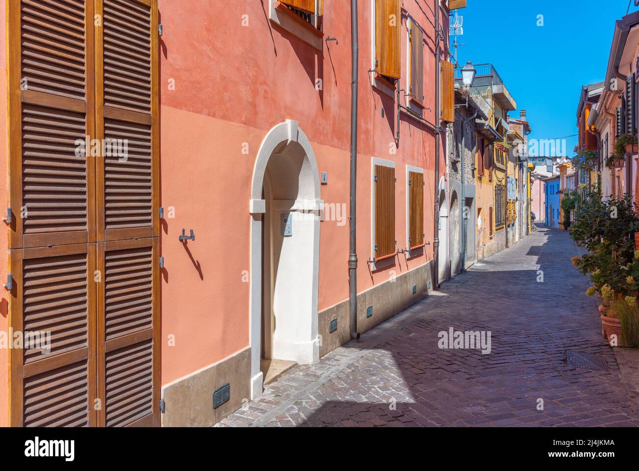 colorful street in the italian city rimini Stock Photo - Alamy
