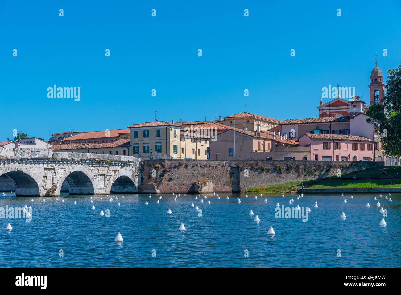 Bridge of Tiberius (Ponte di Tiberio) in Rimini, Italy Stock Photo - Alamy